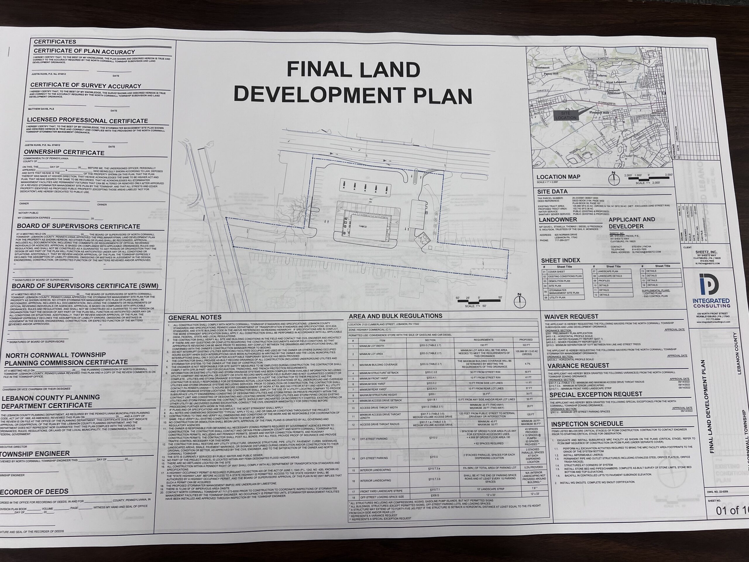 North Cornwall planners unanimously approve Sheetz land development plan - LebTown